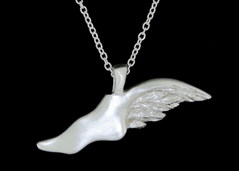 Sterling Silver Mercury's Winged Foot Pendant or Necklace - Etsy