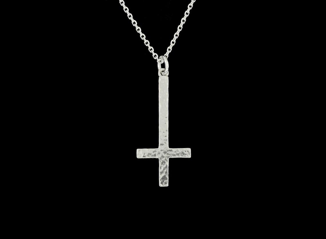 Sterling Silver Solid Inverted Petrine (cross of Peter) Pendant or ...