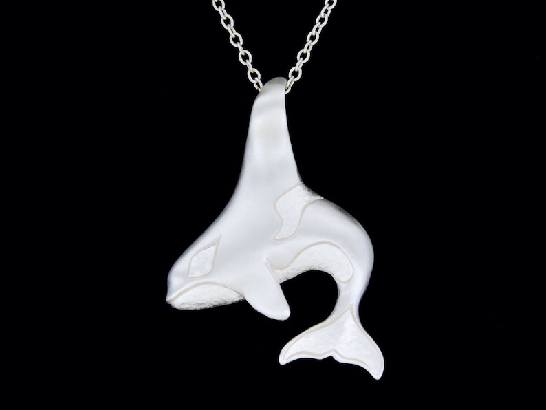 Sterling Silver Killer Whale Orca Whale Pendant or Necklace - Etsy