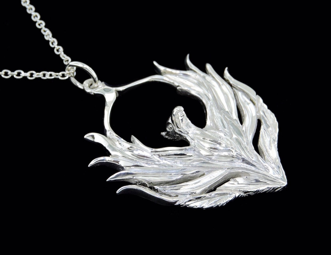 Sterling Silver Phoenix Pendant or Necklace optional Chain - Etsy