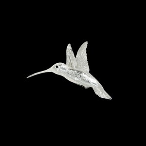Sterling Silver Hummingbird Pendant With Sapphire, Ruby or Diamond Eye ...
