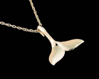 14k Yellow Gold Orca Whale Pendant or Necklace optional Chain - Etsy