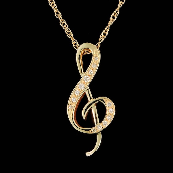 Gold Treble Clef - Etsy