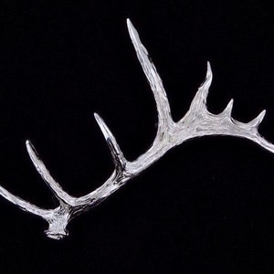 Sterling Silver Large Palmated Bull Elk Antler Pin - Etsy