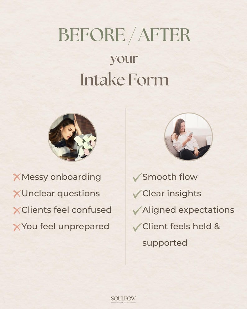 Client Intake Form Google Form Template | Spiritual Coach Onboarding ...