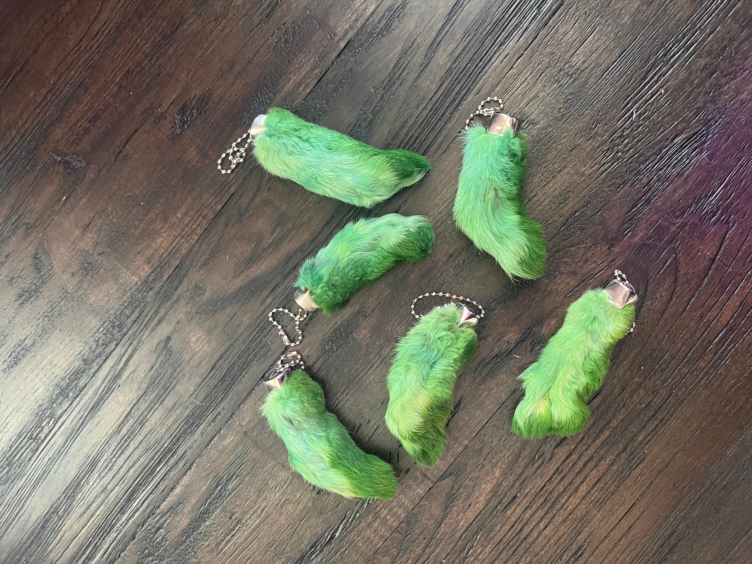 Lucky Rabbit's Foot COLORS Genuine Rabbit's Feet Key Chains Qty 6 Feet ...