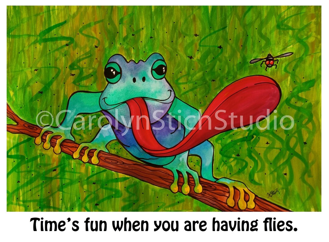 Time's Fun When You Are Having Flies Matted Print and - Etsy