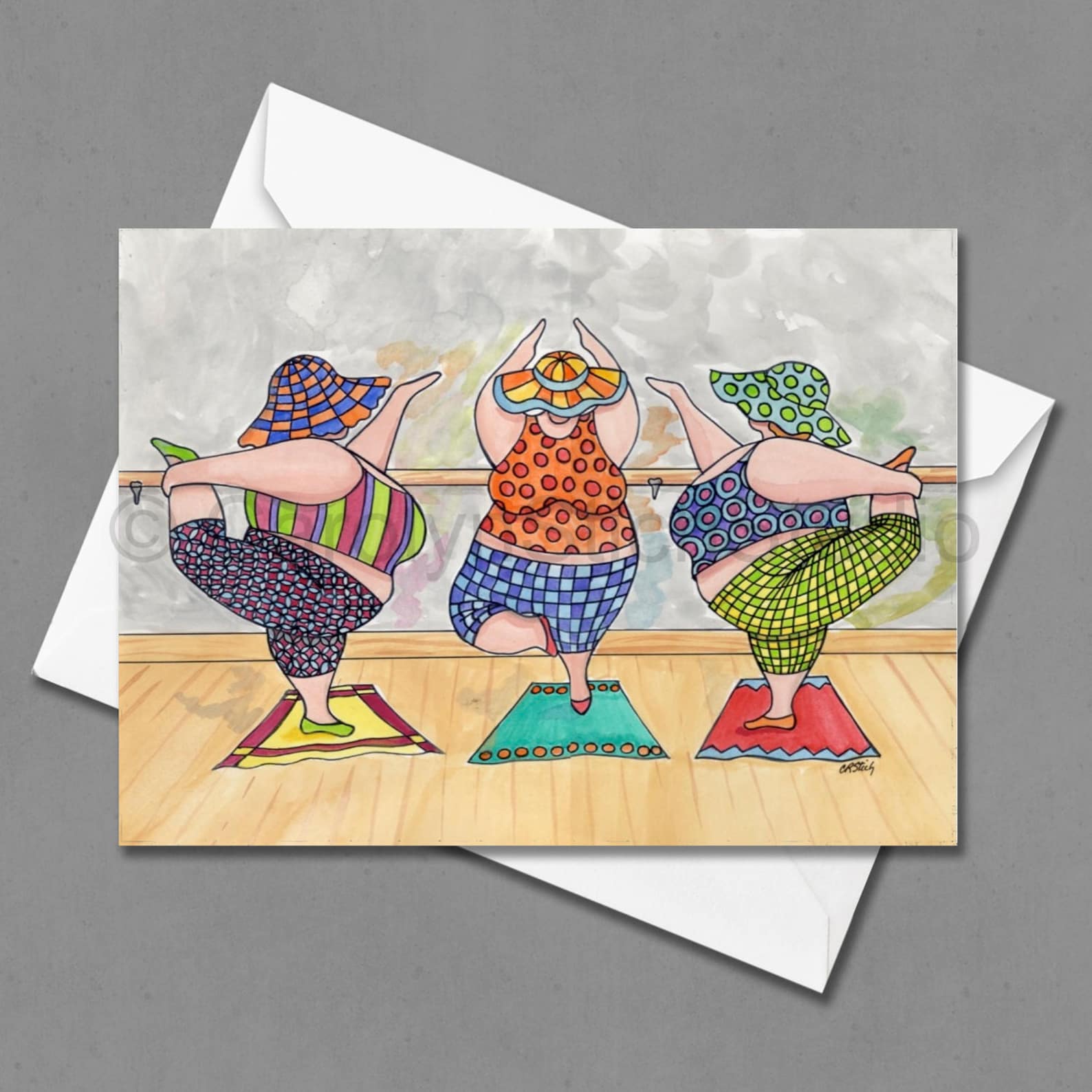 The Girls New Year's Resolution - Matted Print and Greeting Card by ...