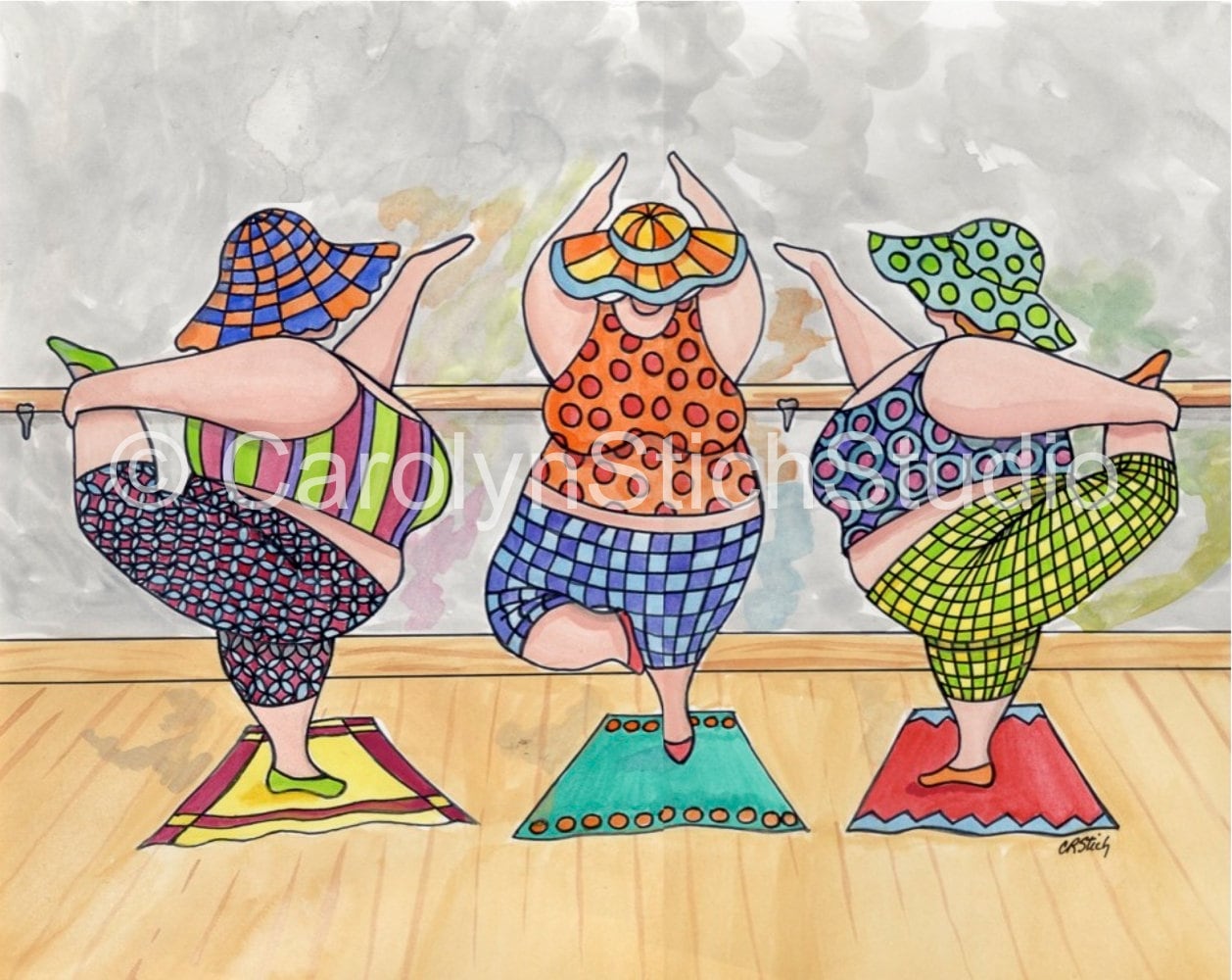 The Girls New Year's Resolution - Matted Print and Greeting Card by ...