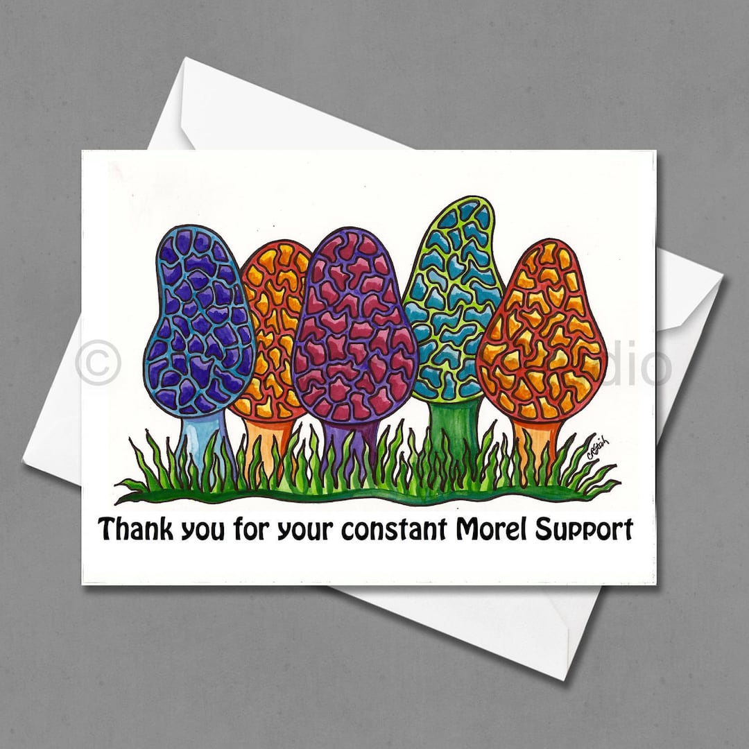 Morel Support - Matted Print and Greeting Card by Carolyn Stich Studio ...