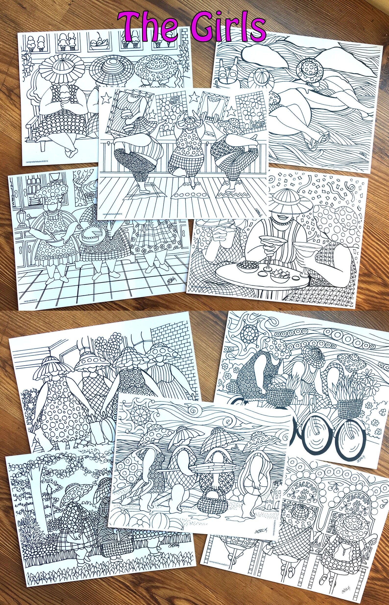 Carolyn Stich Coloring Books - Etsy