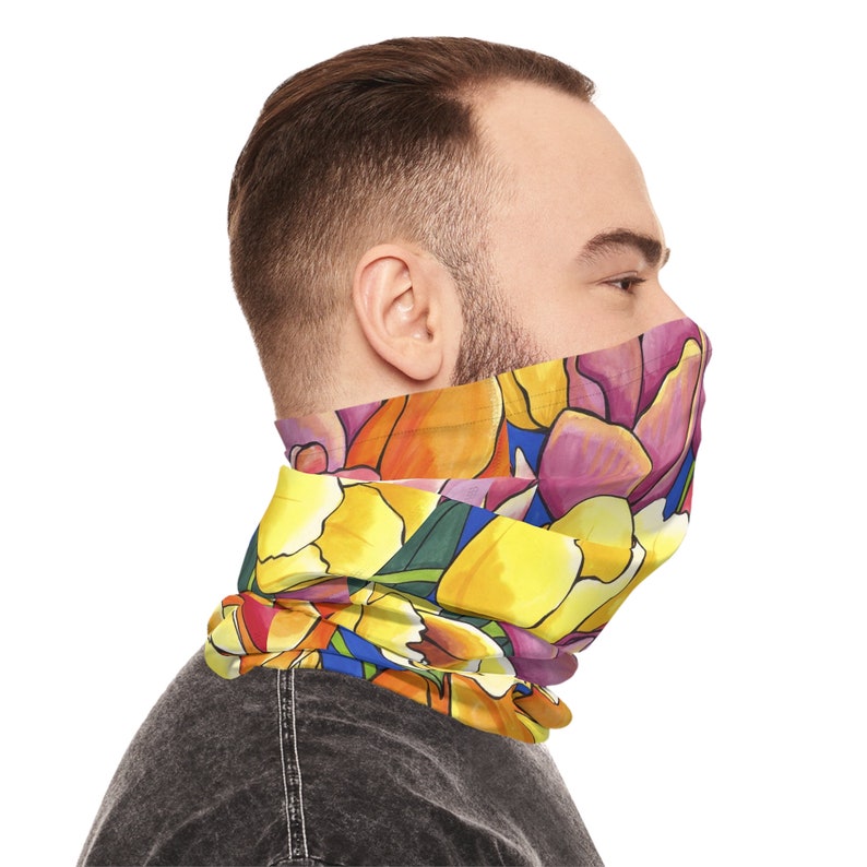 Lightweight Head/neck Gaiter-scarf joy of Spring by Carolyn Stich - Etsy