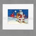 Santa on the Beach Matted Print and Greeting Card by Carolyn Stich ...