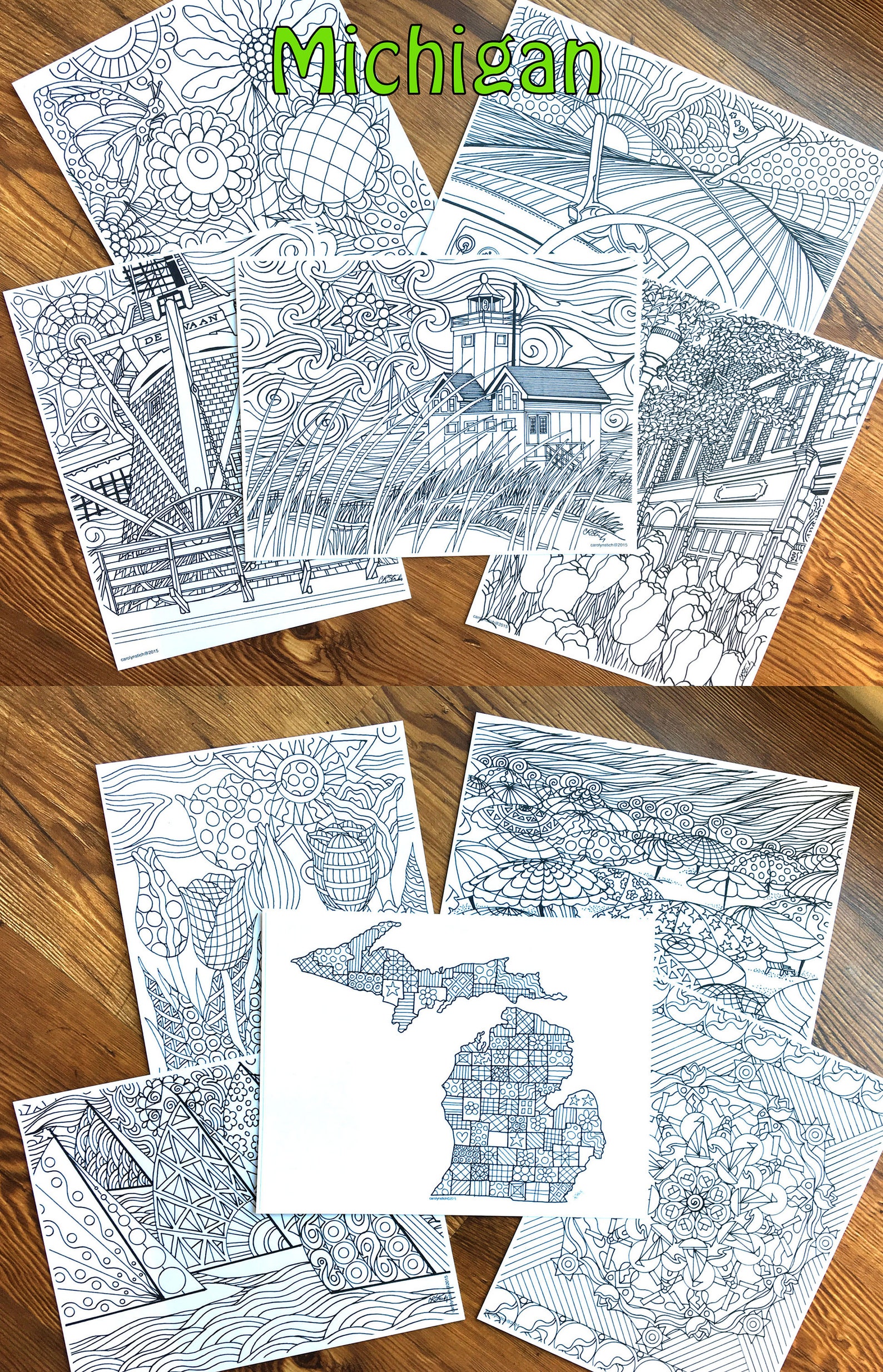 Carolyn Stich Coloring Books - Etsy
