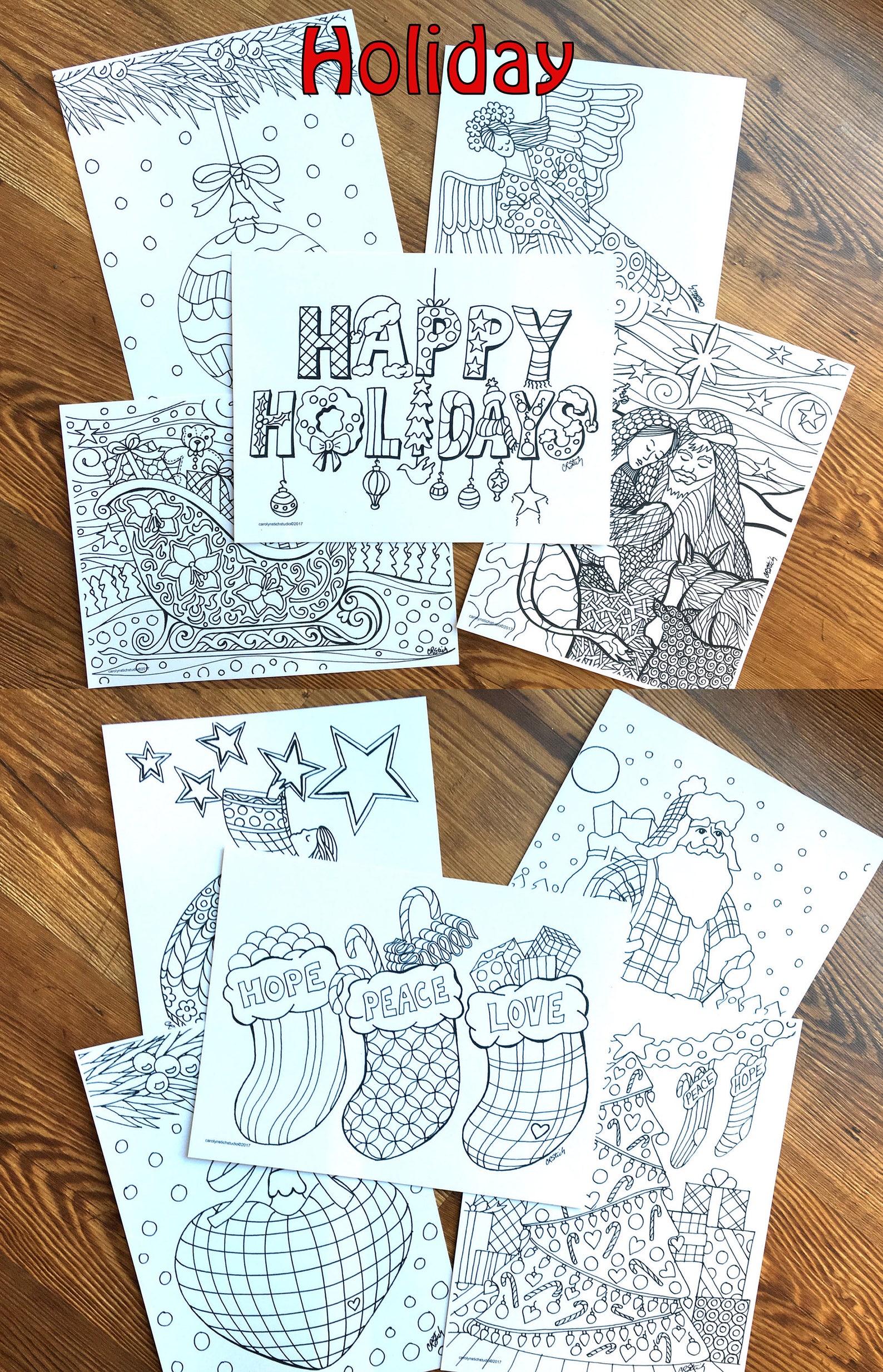 Carolyn Stich Coloring Books - Etsy