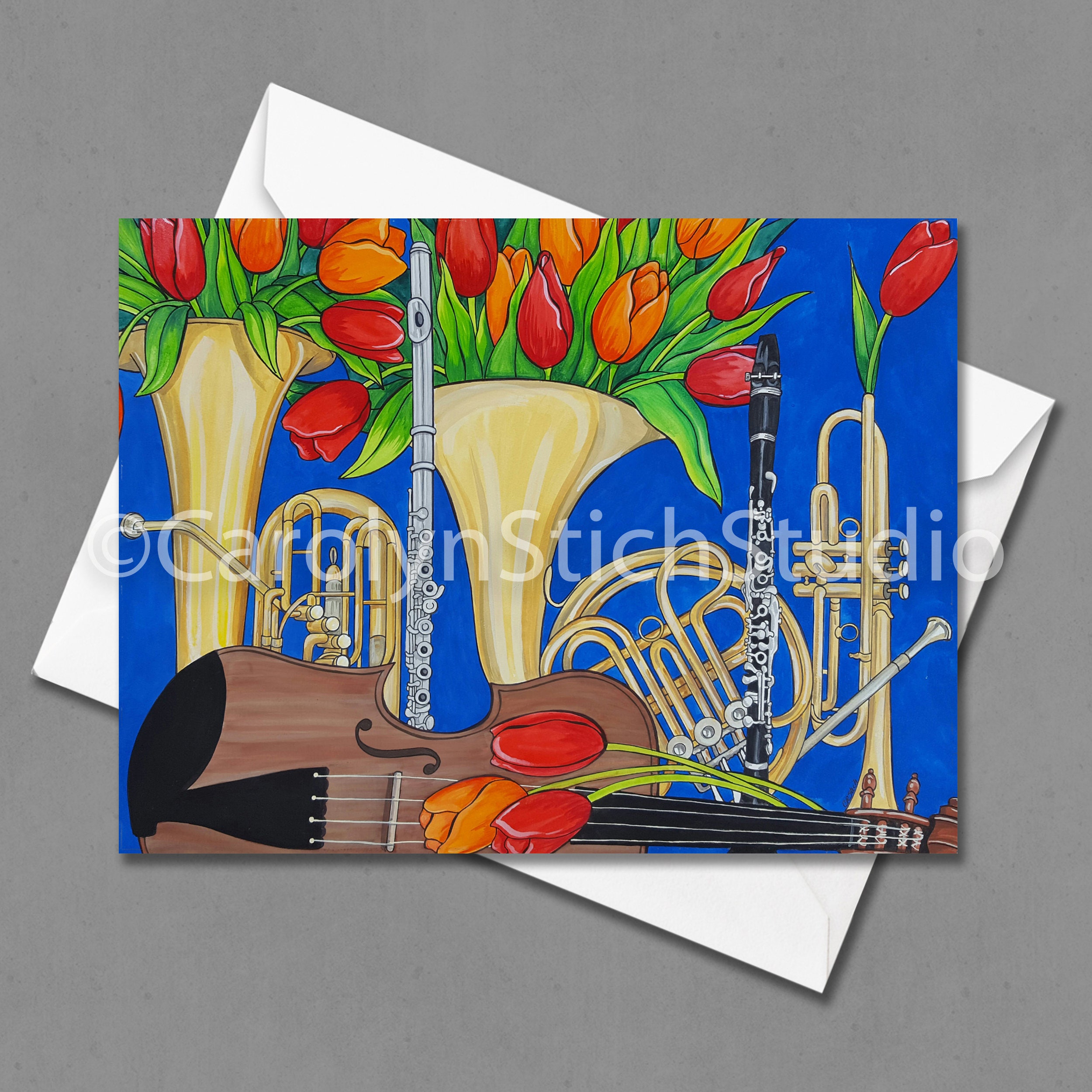 Symphonic Table Matted Print and Greeting Card by Carolyn - Etsy