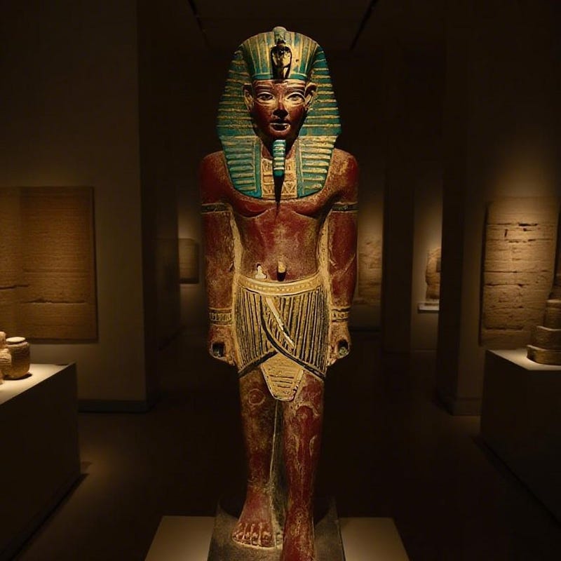 Wooden Pharaonic Statue - Etsy