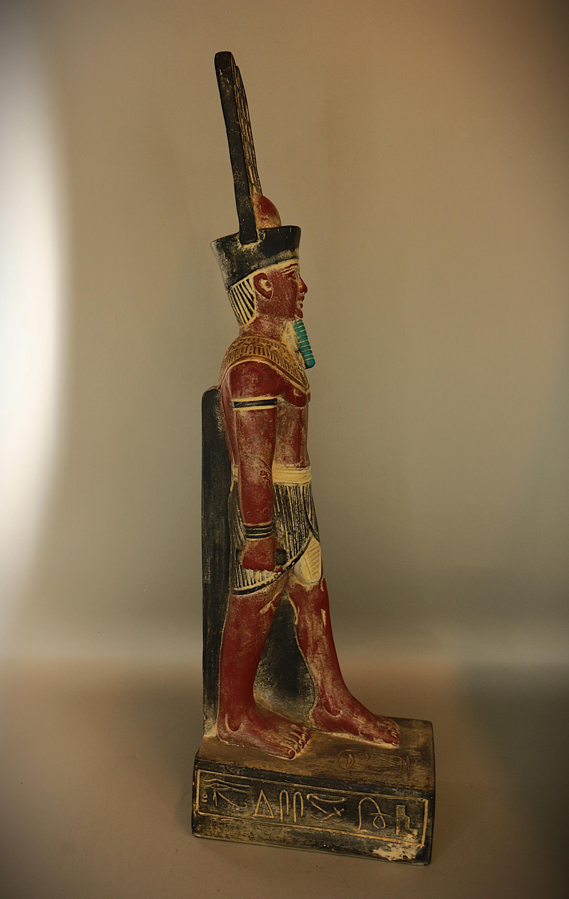 Amon Statue Royal Egyptian Artifact – "آمون" (Āmūn) – (pharaonic Schist ...
