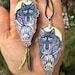Wolf Handprint Tribal Design Multicolor Wooden Printed Pendant - Etsy