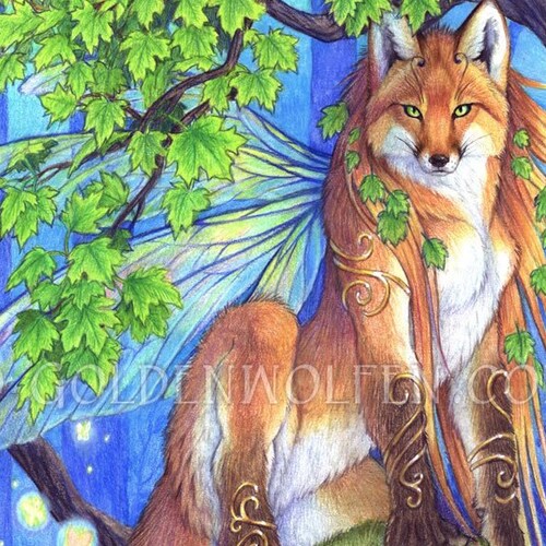 Fairy Fae Fox Vixen Fantasy Print - Etsy