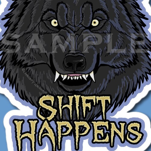 Shift Happens Werewolf Sticker | Etsy