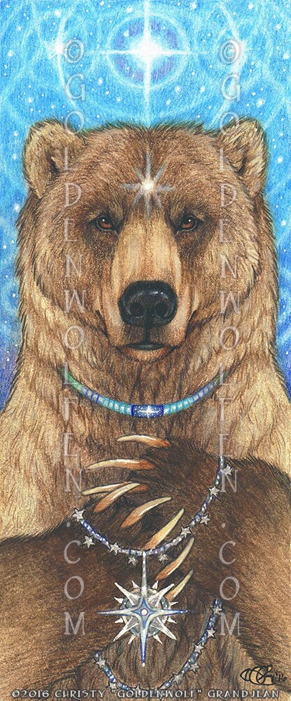 Bear With Stars Print | Etsy