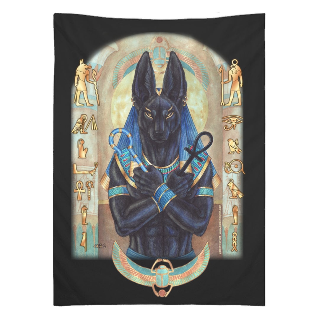 Anubis Egyptian God Tapestries - Etsy