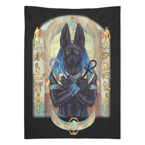 Anubis Egyptian God Tapestries - Etsy