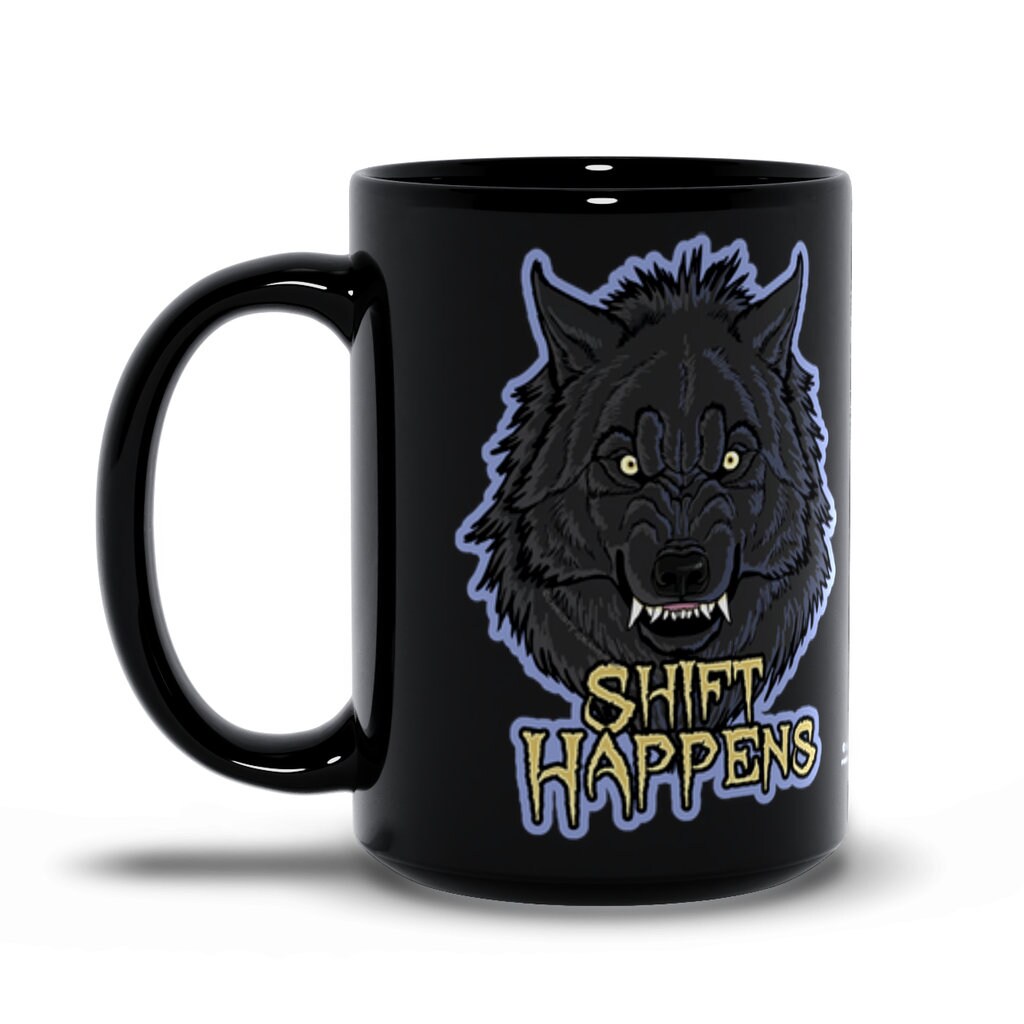 Shift Happens Werewolf Black Mug - Etsy