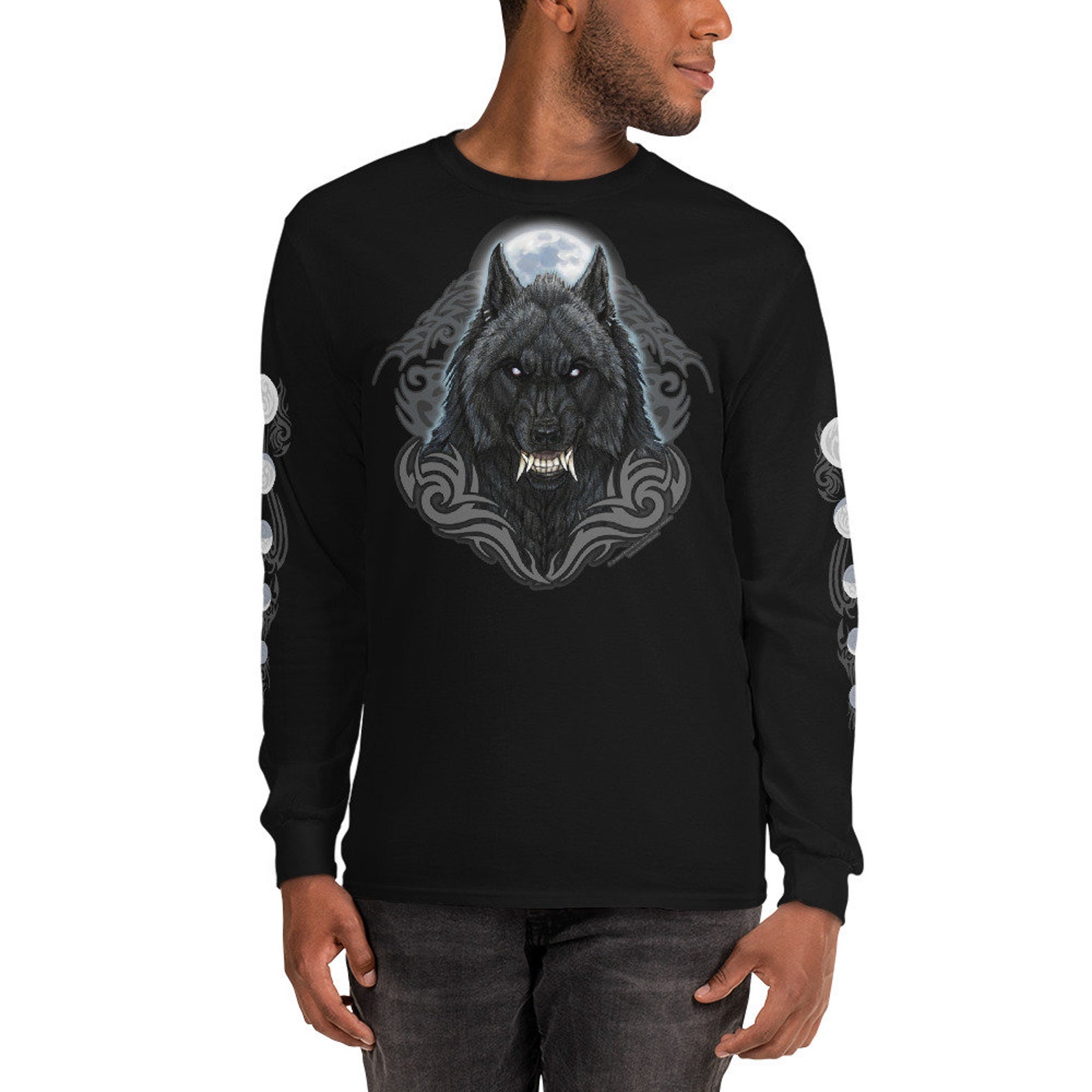 Deluxe Werewolf Moon Long Sleeve Shirt - Etsy