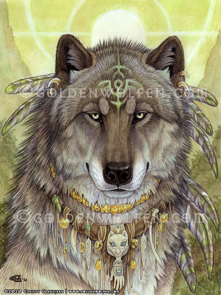 Native American Wolf Artwork