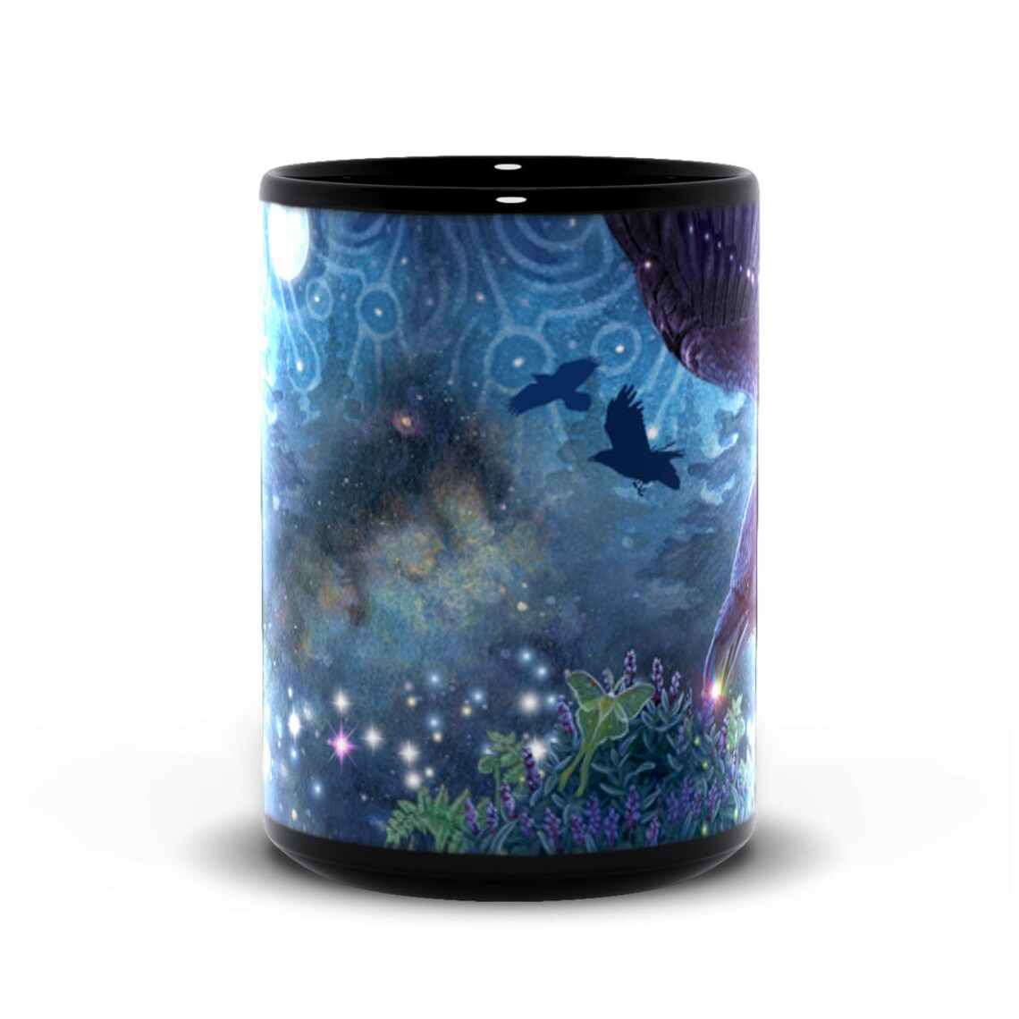 Starlight Raven Black Mug - Etsy