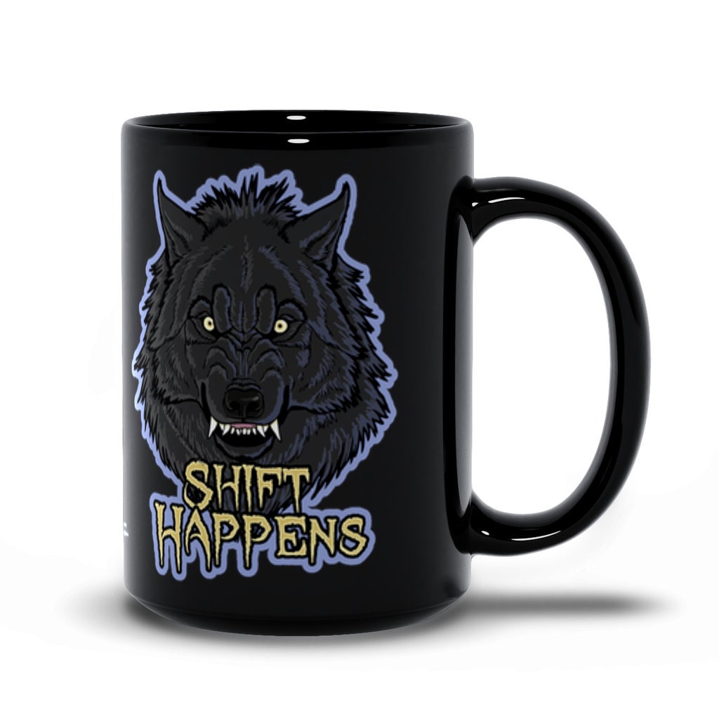 Shift Happens Werewolf Black Mug - Etsy