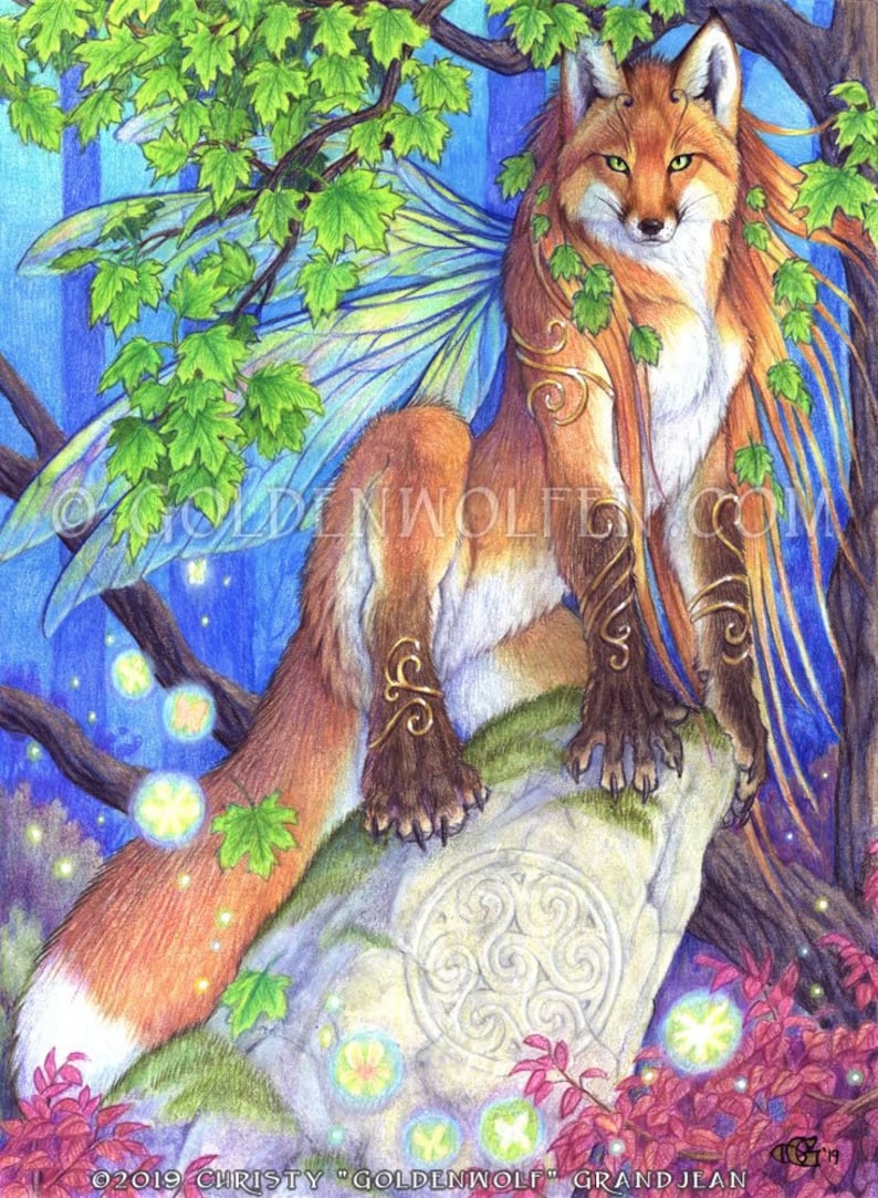 Fairy Fae Fox Vixen Fantasy Print - Etsy