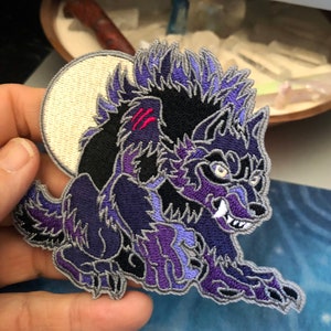 Werwuffie Chibi Werewolf Embroidered Iron-on Patch - Etsy