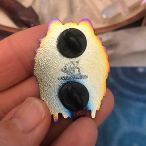 Sparkly Rainbow Crystal Wolf Enamel Pin - Etsy