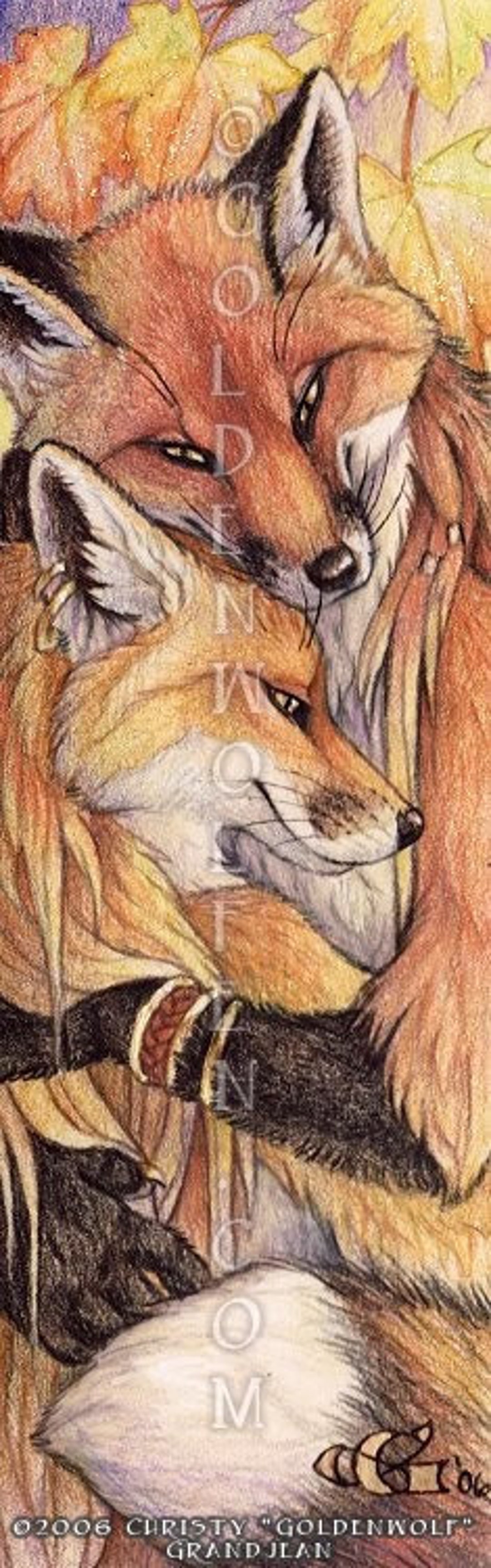 Loving Fox Couple Print - Etsy