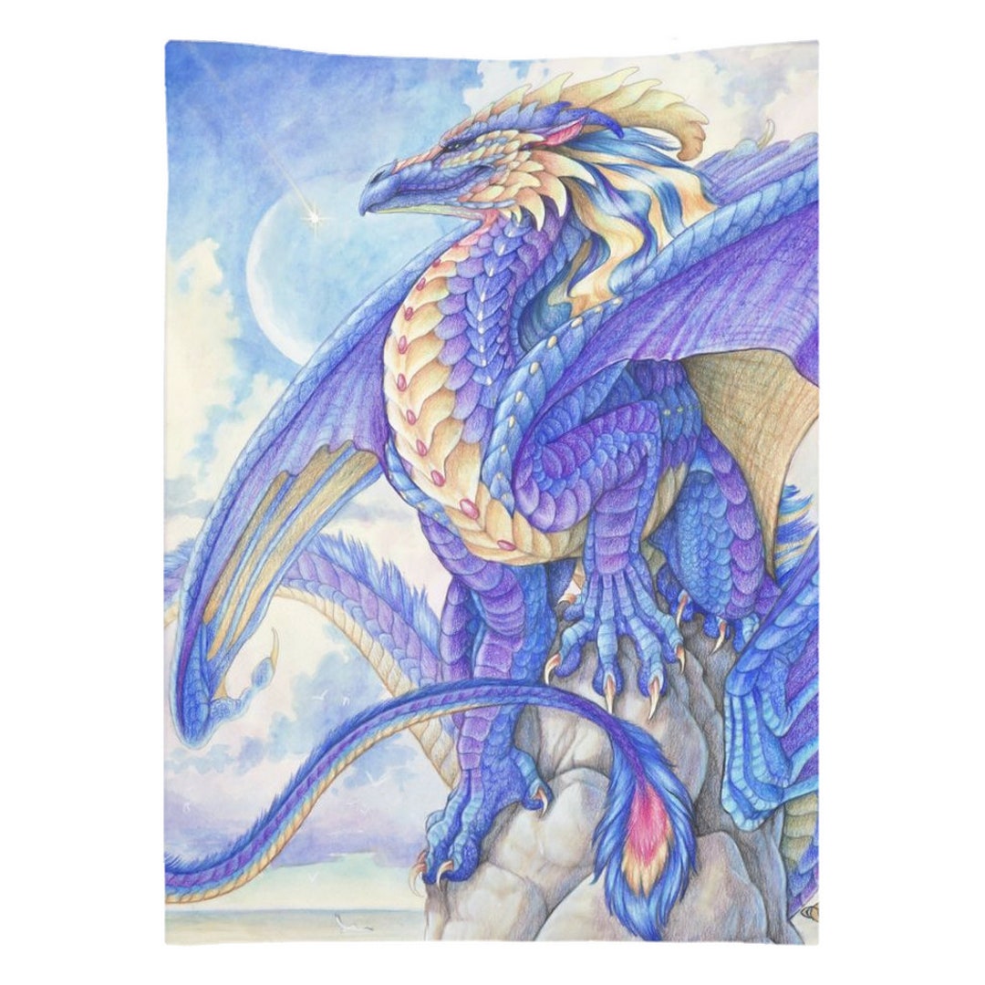 Purple Blue Dragon Tapestry - Etsy