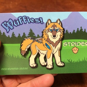 Strider Pack Leader Wuffie Cute Chibi Wolf Enamel Pin - Etsy
