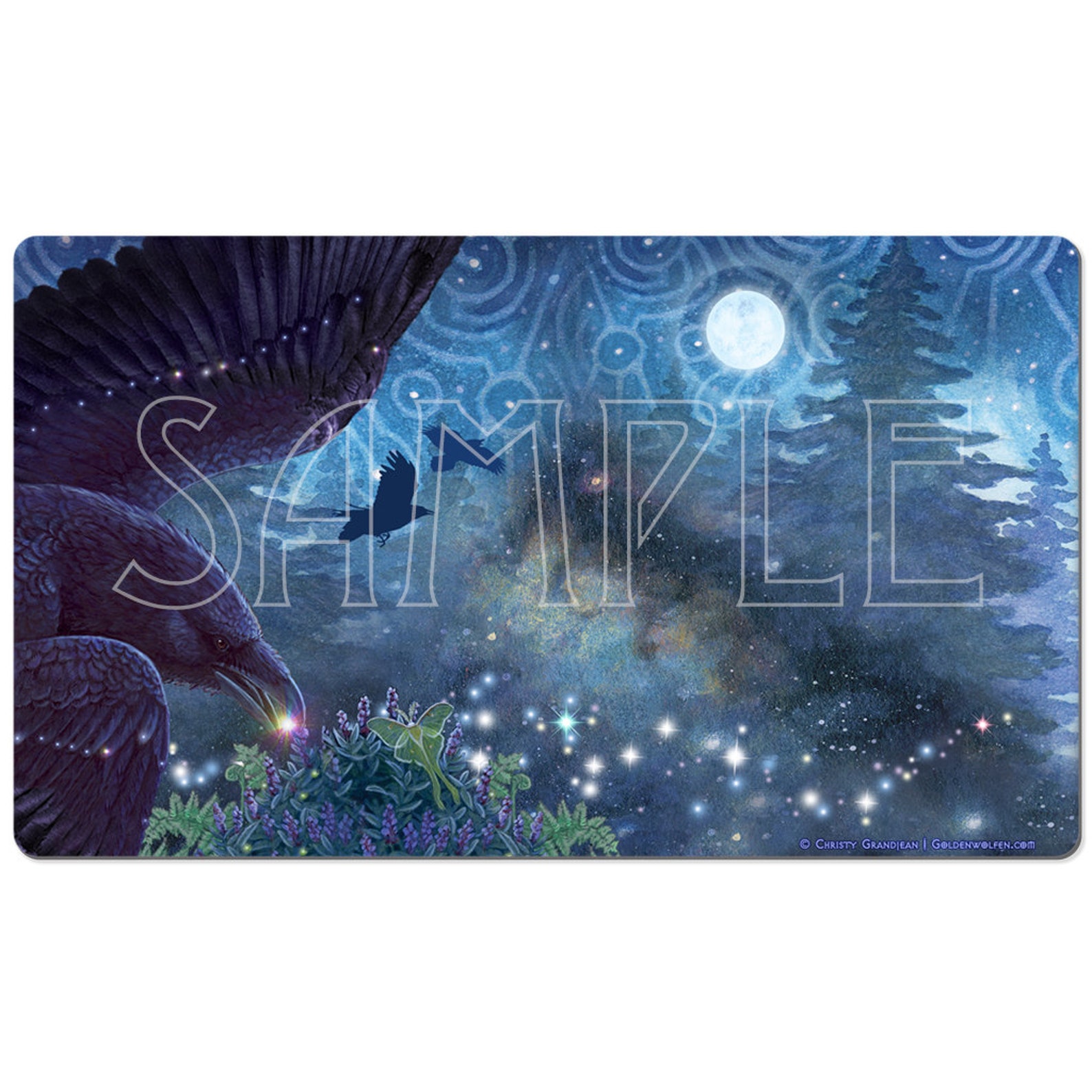 Cosmic Starlight Raven Playmat - Etsy