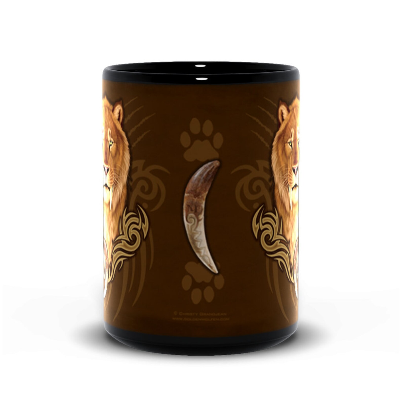 Smilodon Black Mug | Etsy