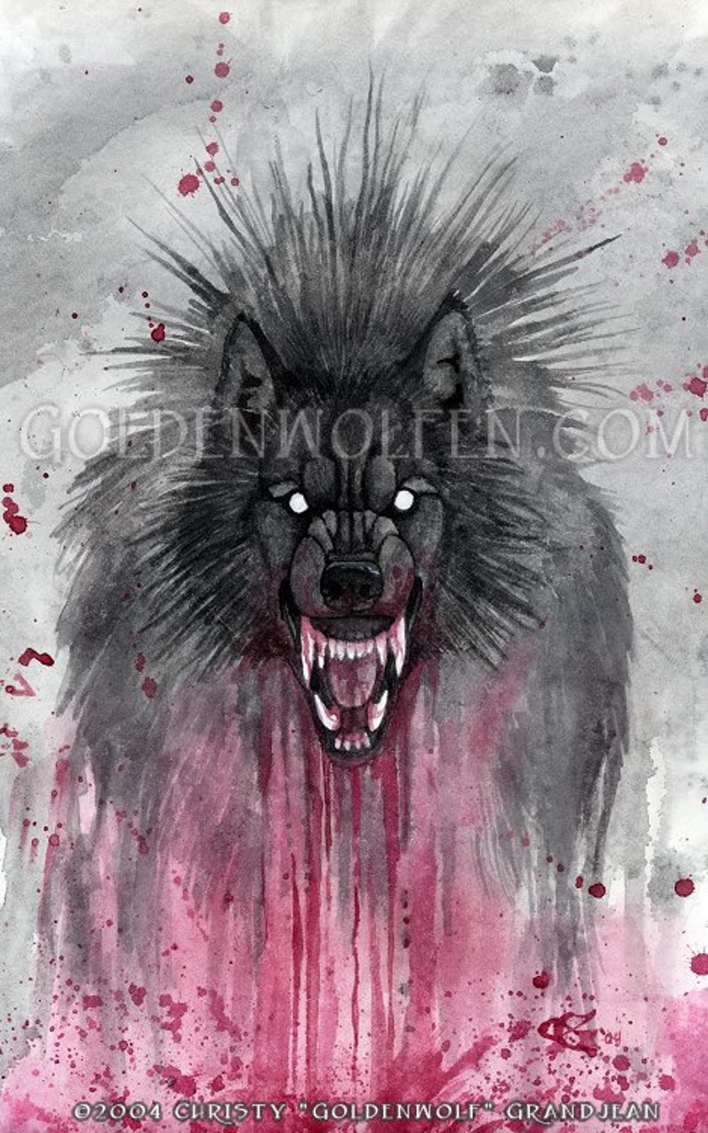 Werewolf Blood Rage Print - Etsy