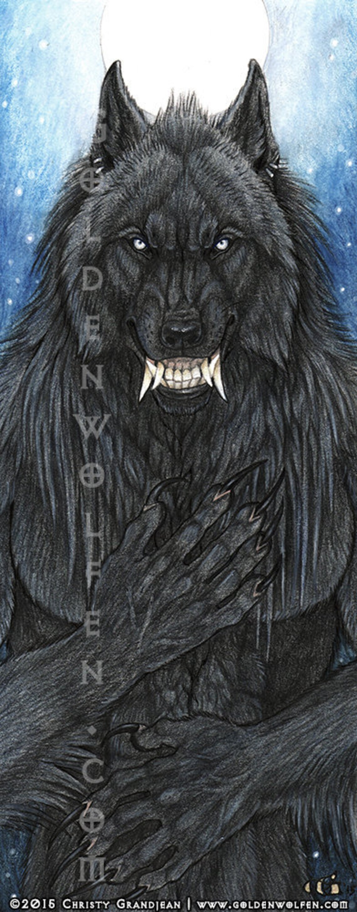 Bad Moon Werewolf Print | Etsy