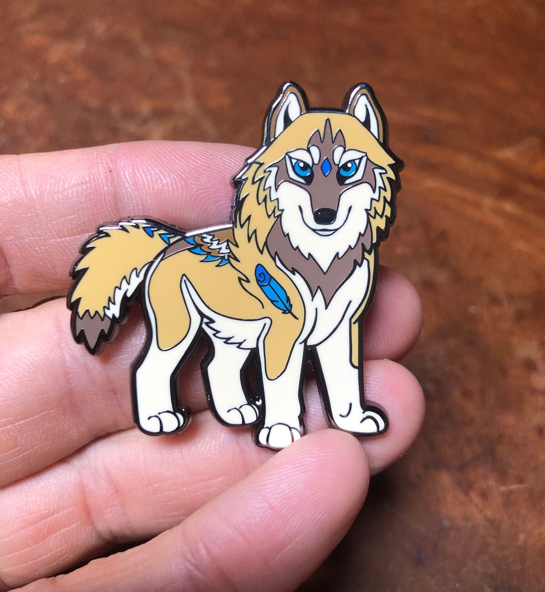Strider Pack Leader Wuffie Cute Chibi Wolf Enamel Pin - Etsy