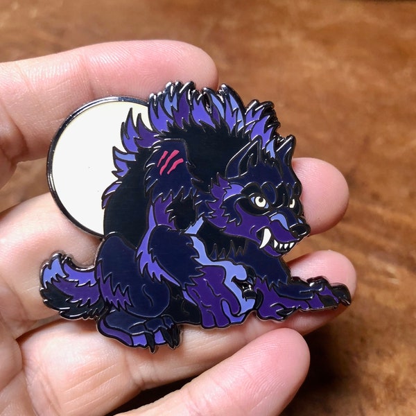Werewolf Pin - Etsy