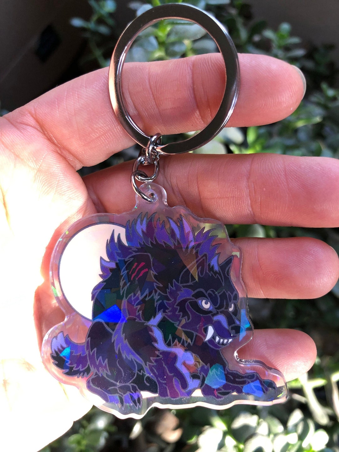 Werwuffie Chibi Werewolf Sparkle Key Chain - Etsy