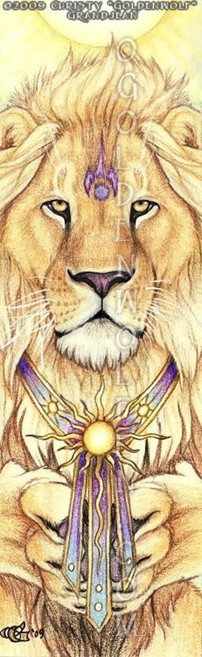 Sun Lion Print - Etsy