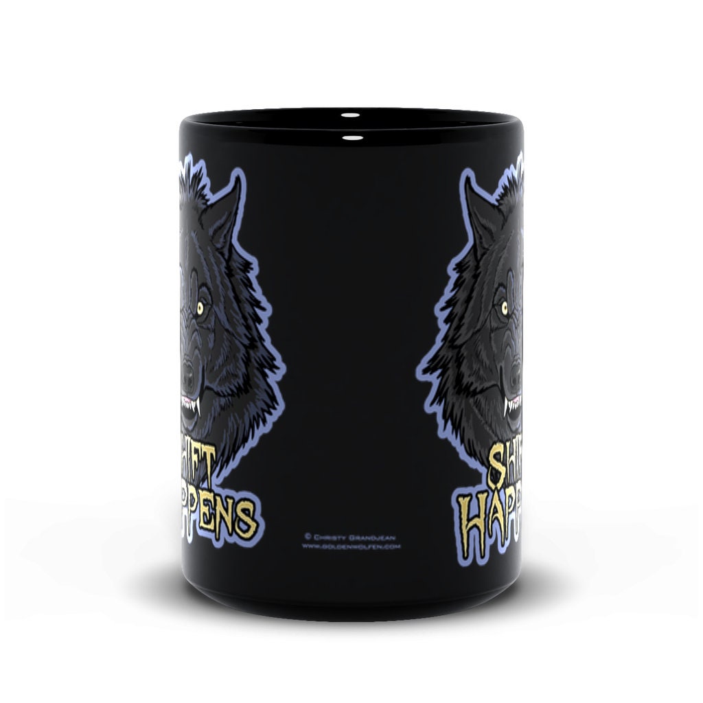 Shift Happens Werewolf Black Mug - Etsy