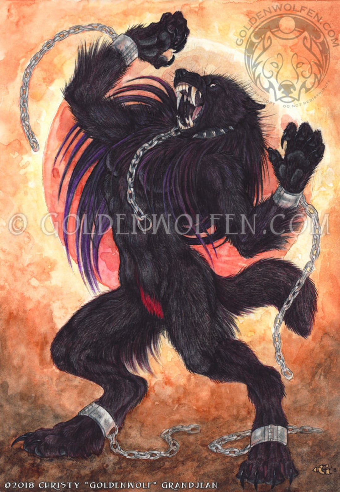 Raging Female Feminist Werewolf Print - Etsy