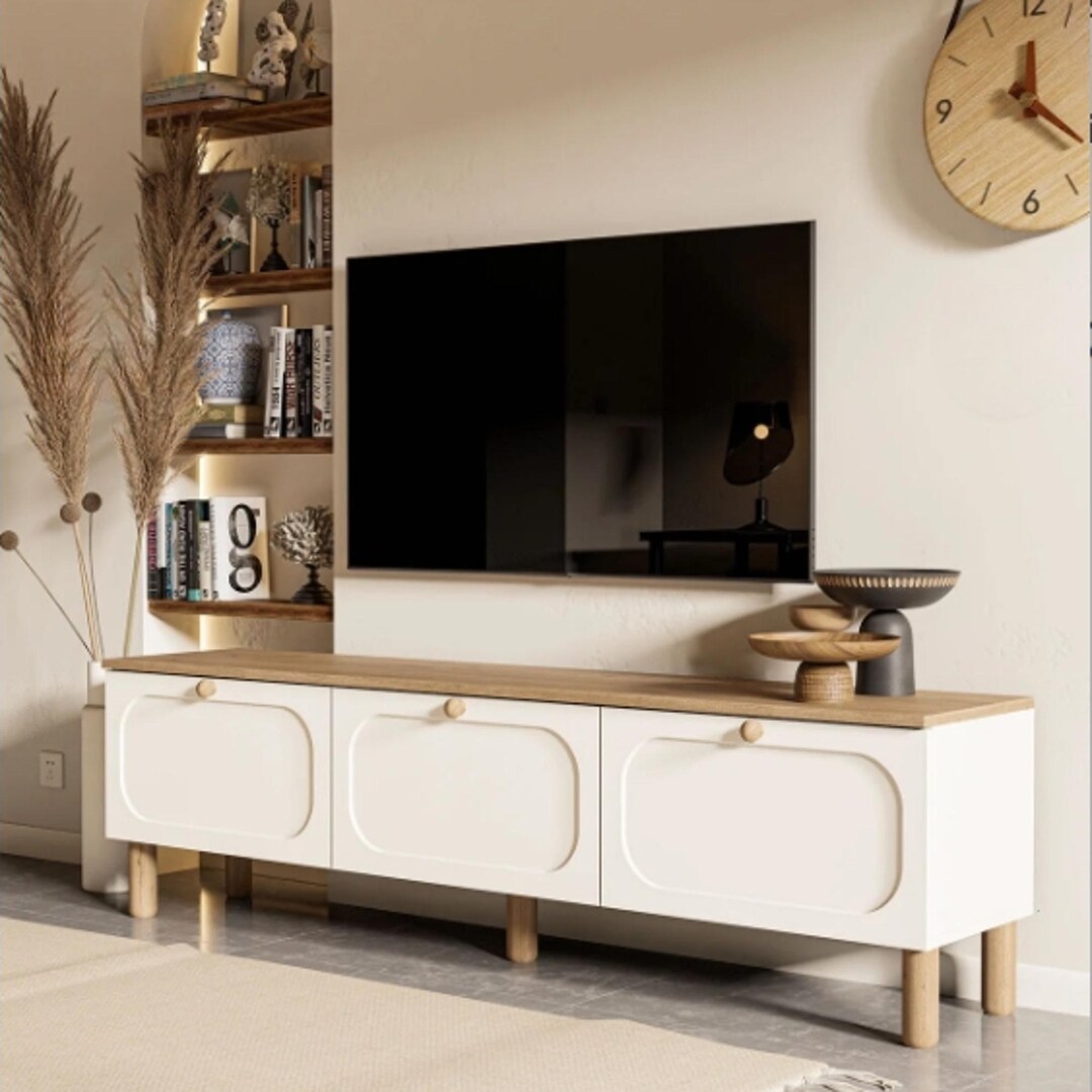 Bohemian TV Stand Oak-white - Etsy
